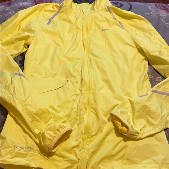 Nike | Jackets & Coats | Nike Stormfit Neon Yellow Rain Jacket | Poshmark